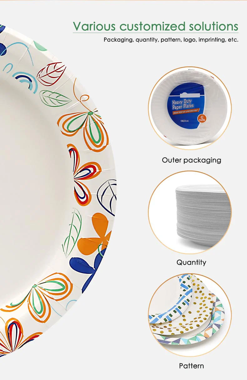 6'' Biodegradable Disposable Cutlery Sugarcane Bagasse Round Plates ...