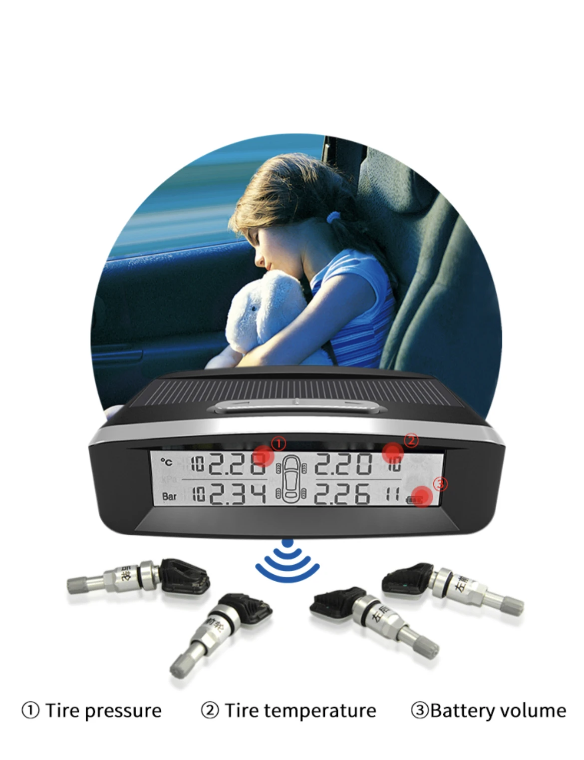 Cheap Price Universal Tpms Tire Pressure Monitoring System Sensor Digital Tmps Sensors Tire ...