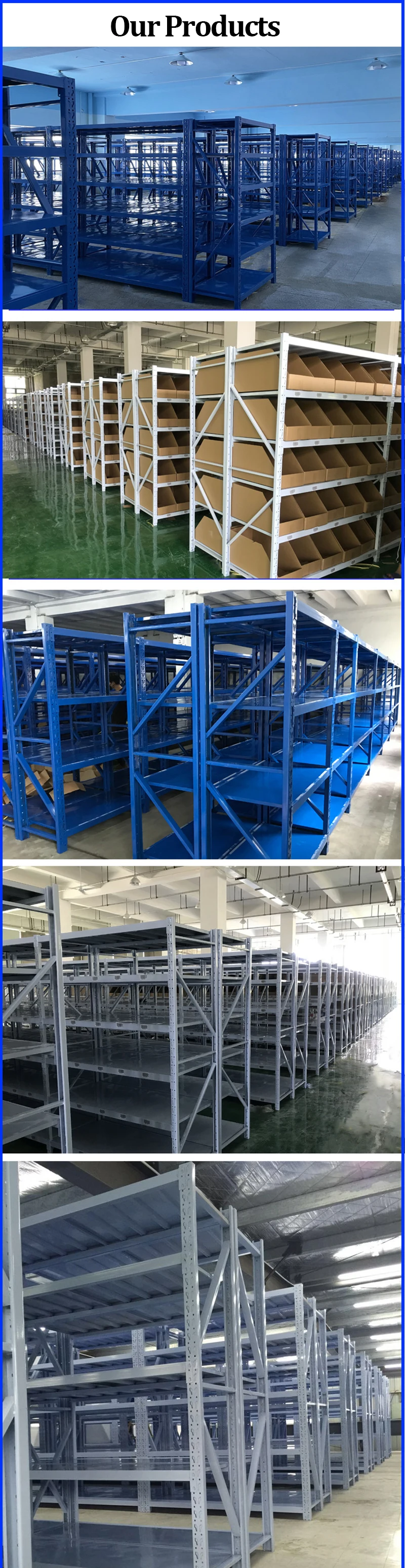 Customized Warehouse Boltless Metal Assembly Storage Steel Shelves ...