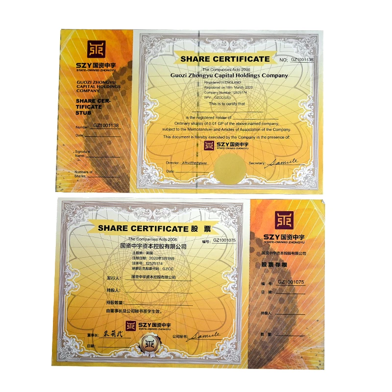 Custom Stamping Printing Watermark Paper Holographic Anti-fake Diploma ...
