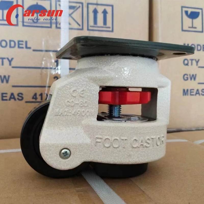 Heavy Duty 100F Leveling Plate Casters Nylon and Aluminium Swivel ...