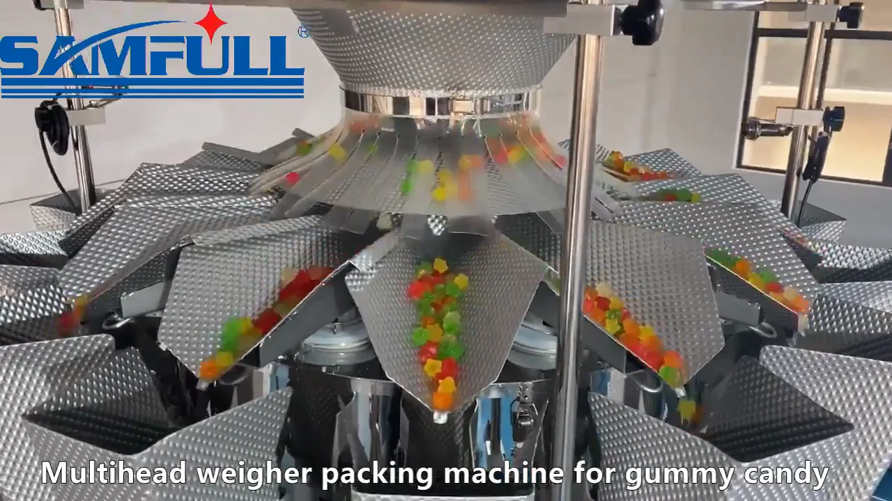 Automatic Multihead Weigher Vffs Sachet Soft Sweets Jelly Drops Packing ...
