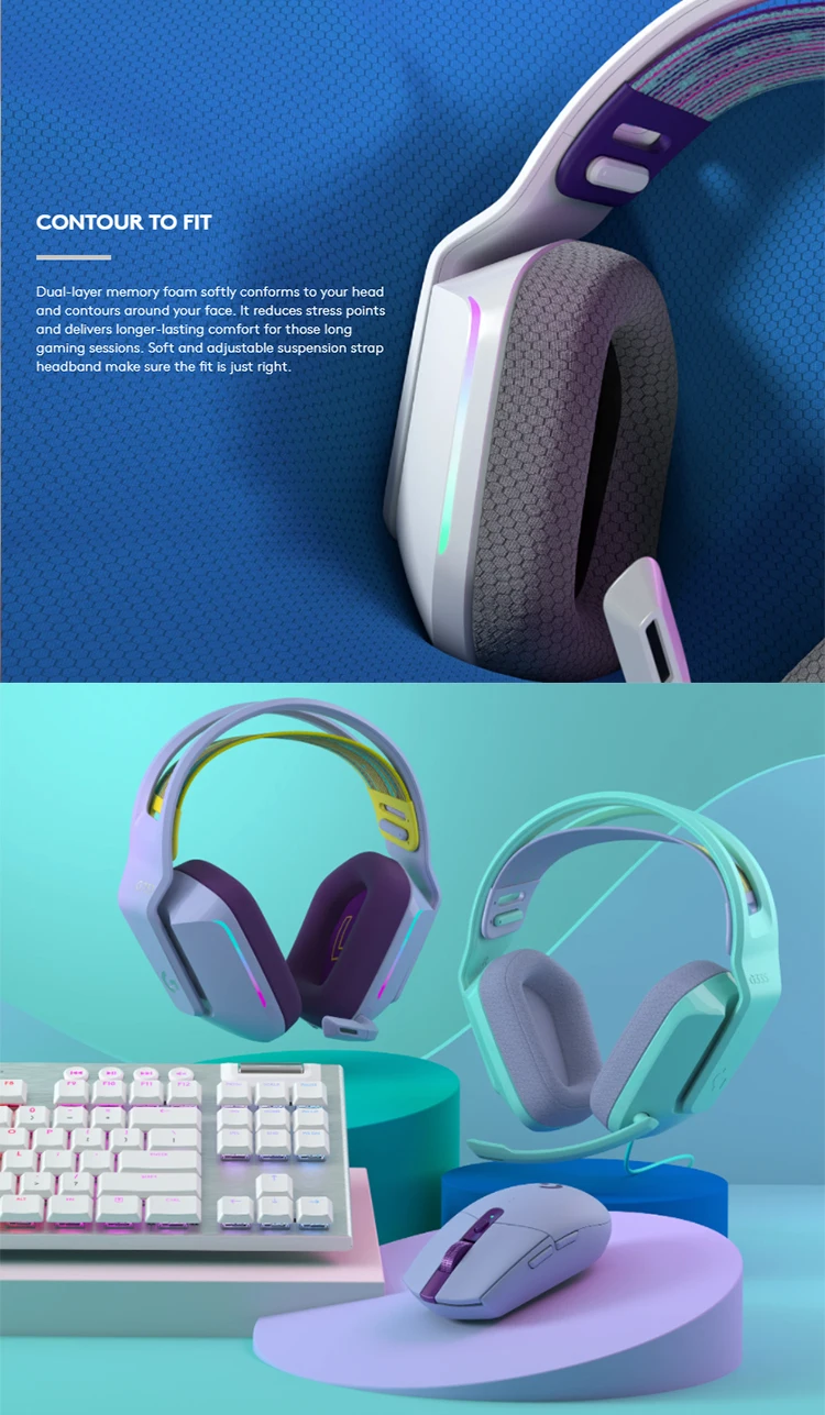 Logitech G733 Wireless Gaming Headset - Ultra-Lightweight RGB