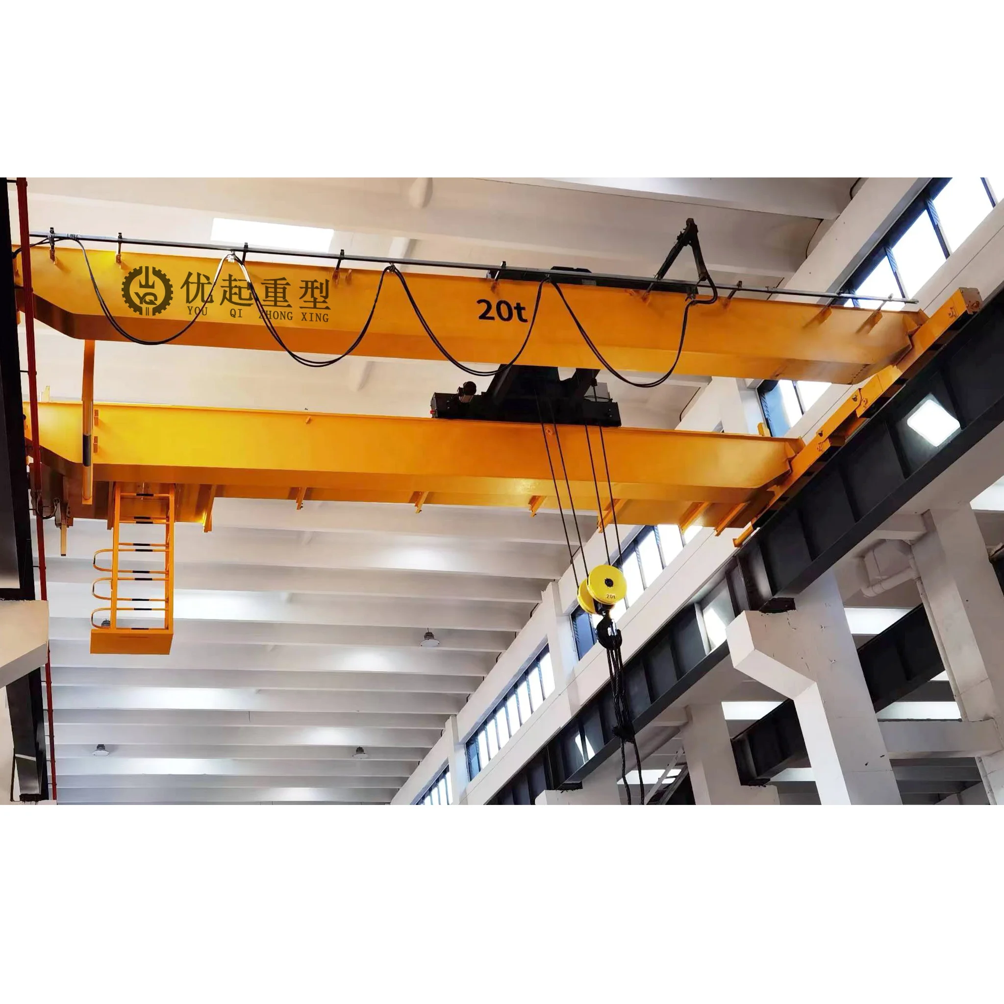 Heavy Duty Double Girder Overhead Crane With Anti Collision Device ...
