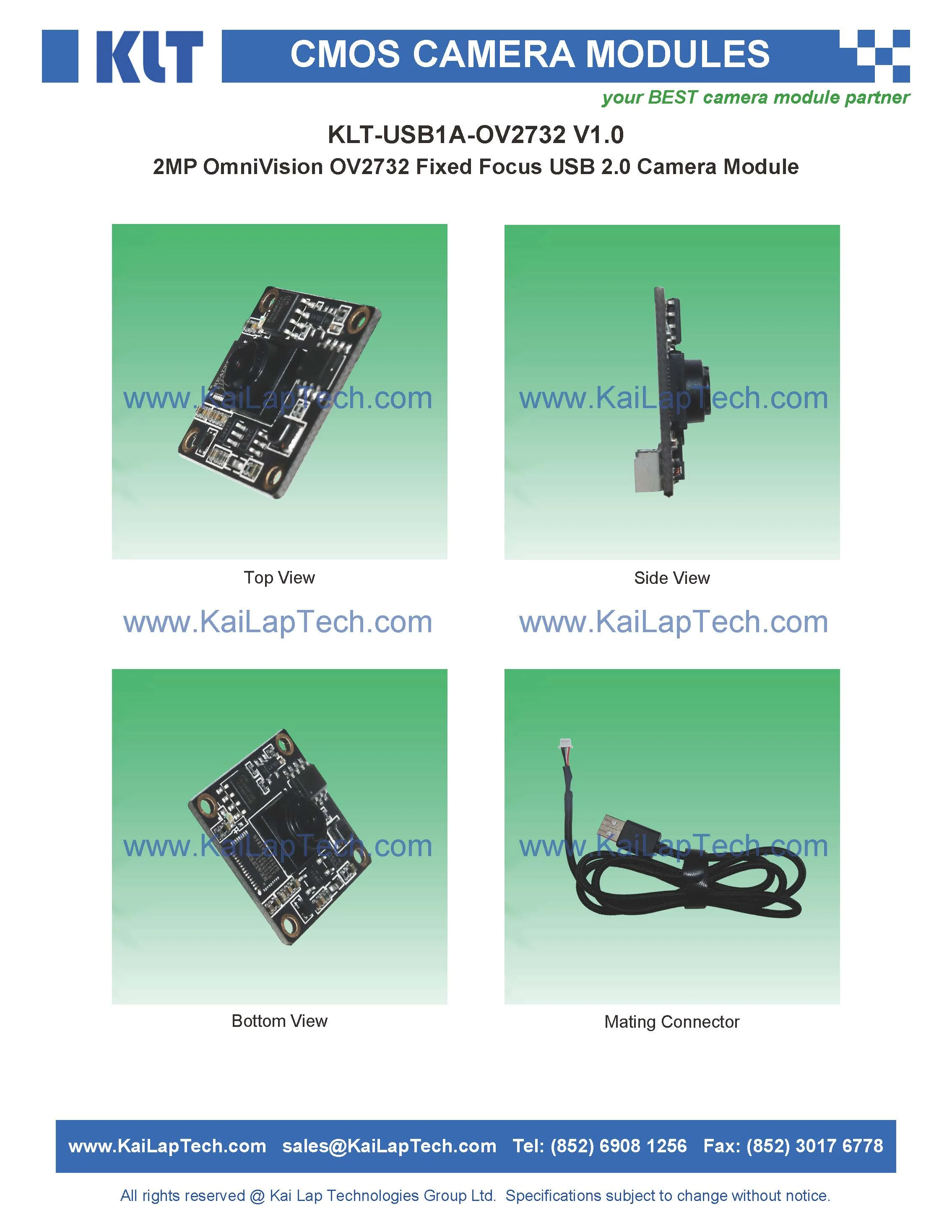 2mp Ov2732定焦usb 2.0相机模块klt-usb1a-ov2732 V1.0 - Buy 2mp Ov2732定焦usb 2.0 ...