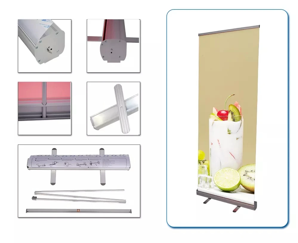 Trade Show Aluminum Retractable Roll Up Standee Pop Up Pull Up Banner ...