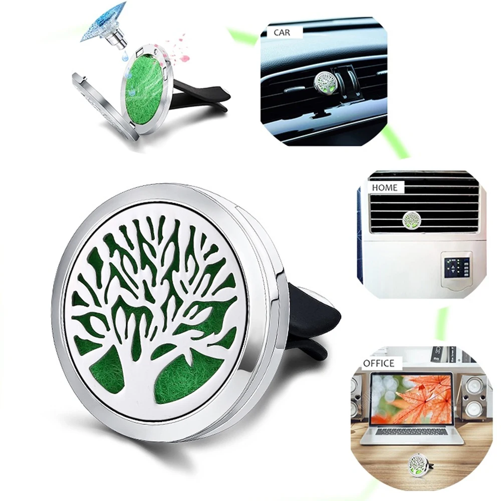 Wholesale Car Essential Oil Diffuser Vent Clip Stainless Steel Locket ...