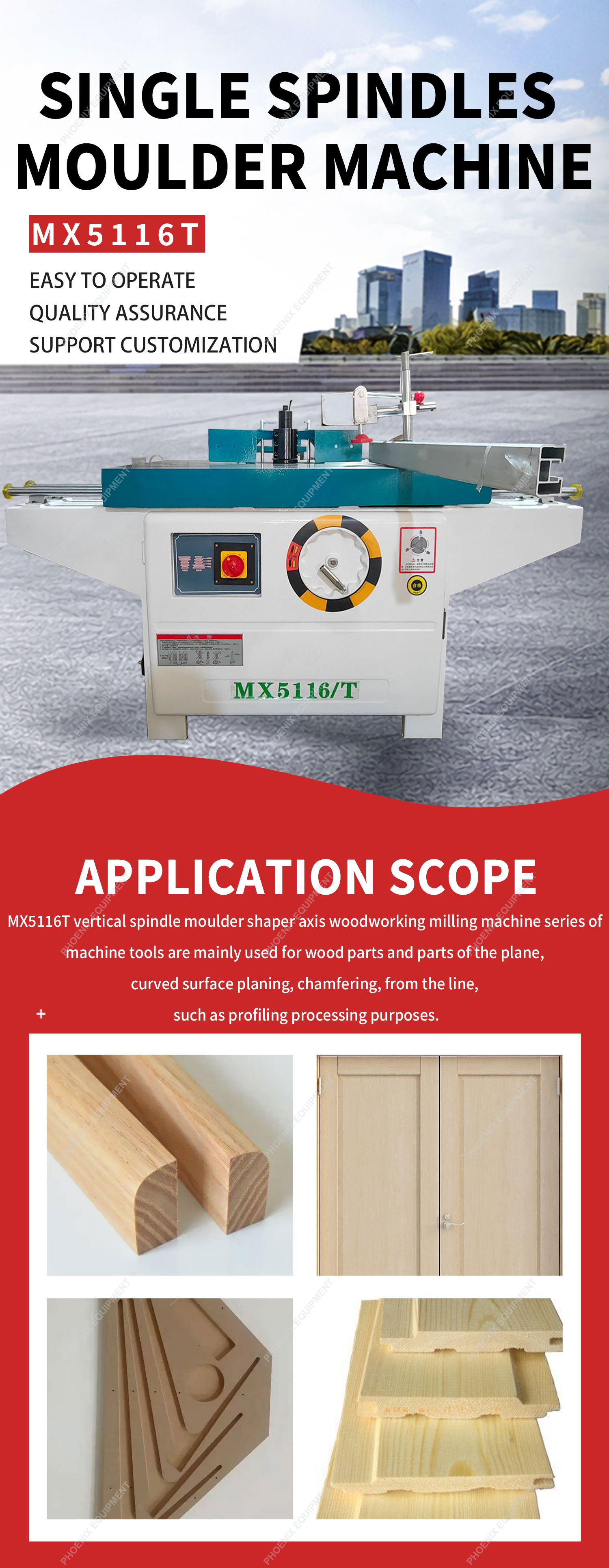 Automatic Sliding Table Solid Wood Miller MX5116T for Sale