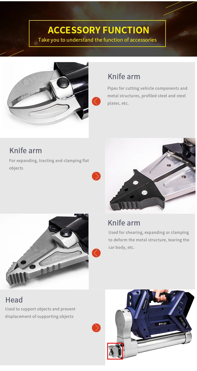 Odetools Battery Hydraulic Emergency Rescue Combi Equipment Spreader ...