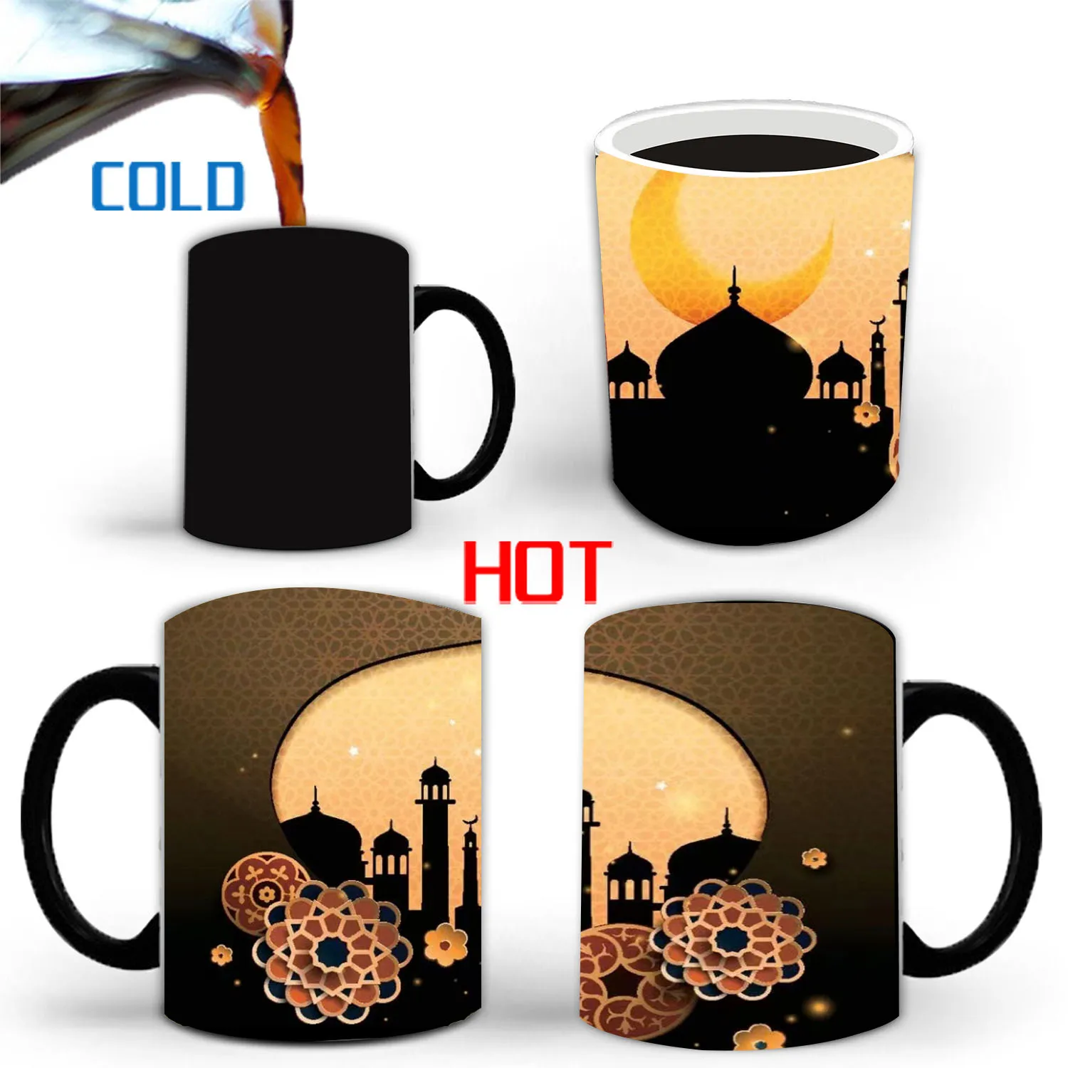 New 2024 Magic Color Changing Ramadan Kareem Coffee Mug Eid Mubarak ...