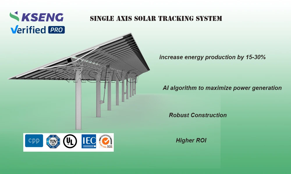 1MW Single Axis Smart Solar Tracking System - Seguidor Solar 1 Eje