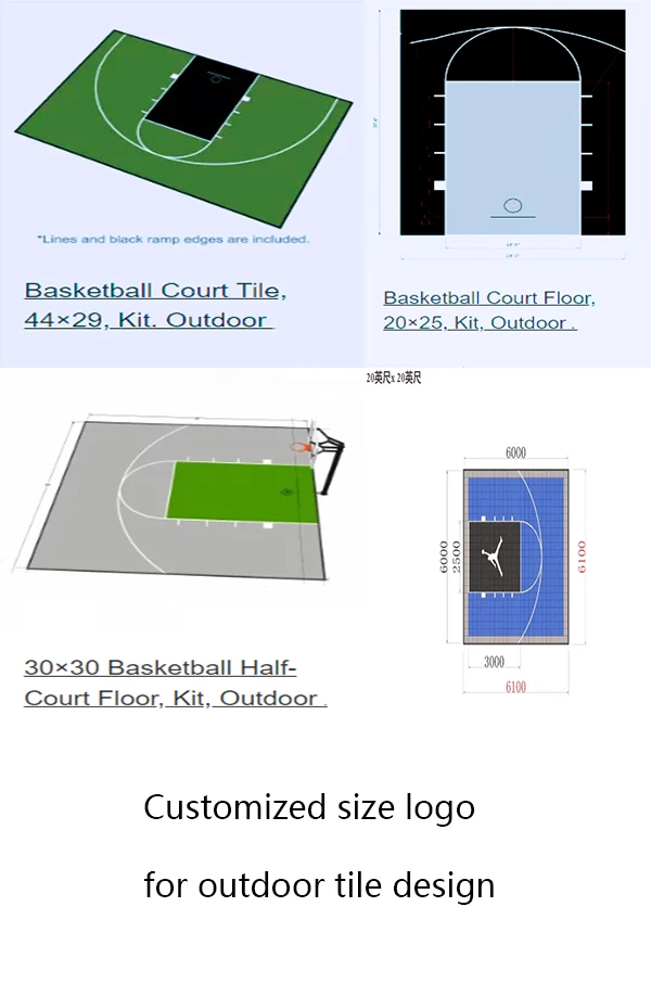 A Small Basketball Court With 900 Pieces of 30 * 30 Feet and Customized ...