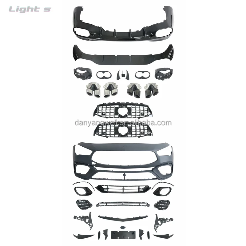 Cla45 Amg Car Parts Body Kit Include Front Bumper Assembly Grille Rear ...