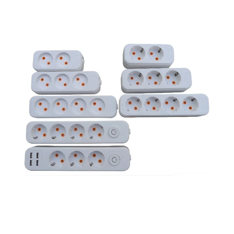 4-way/2 Pin Extension Socket/EU Standard with Earth/extension Cord ...