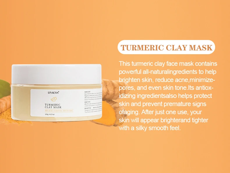 Tumeric Facial Anti Acne Brightening Private Label Skincare Lightening ...