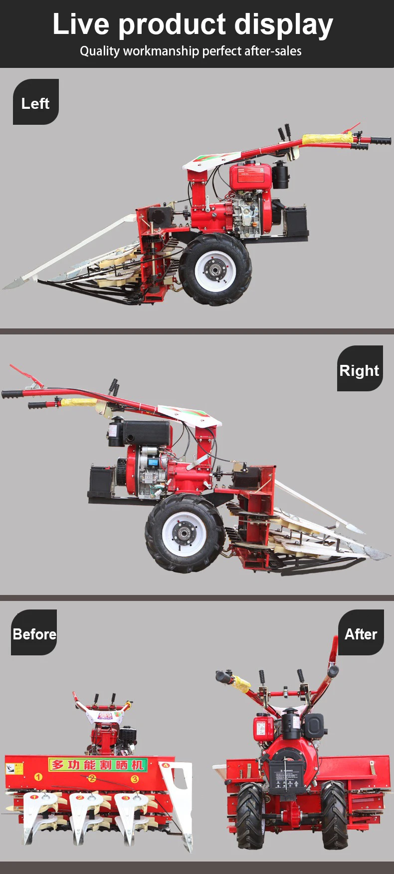 Mini Combine Harvester Mini Japan Used Rice Harvester Tractor Mounted ...