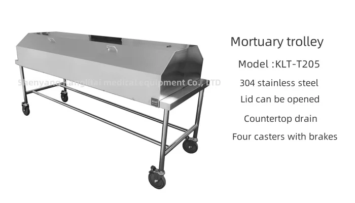 Funeral Corpse Transport Trolley Morgue Stretcher Mortuary Trolley With ...