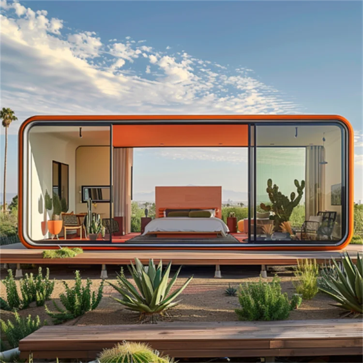 20ft/40ft Modern Double Tempered Glass Design Prefab Wooden Home ...