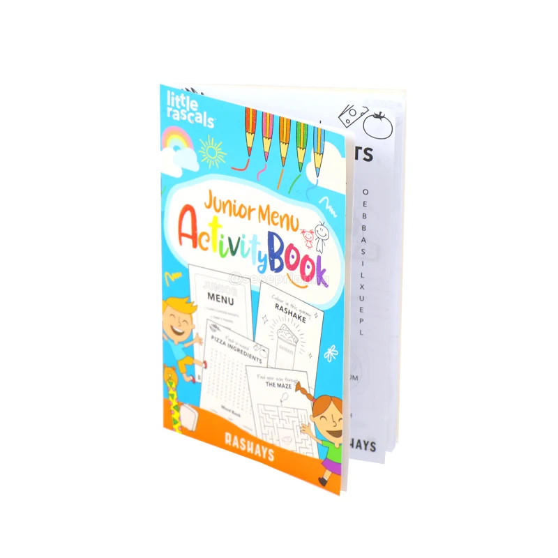 Customized Staple Bound Children’s Drawing Activity Sticker Books