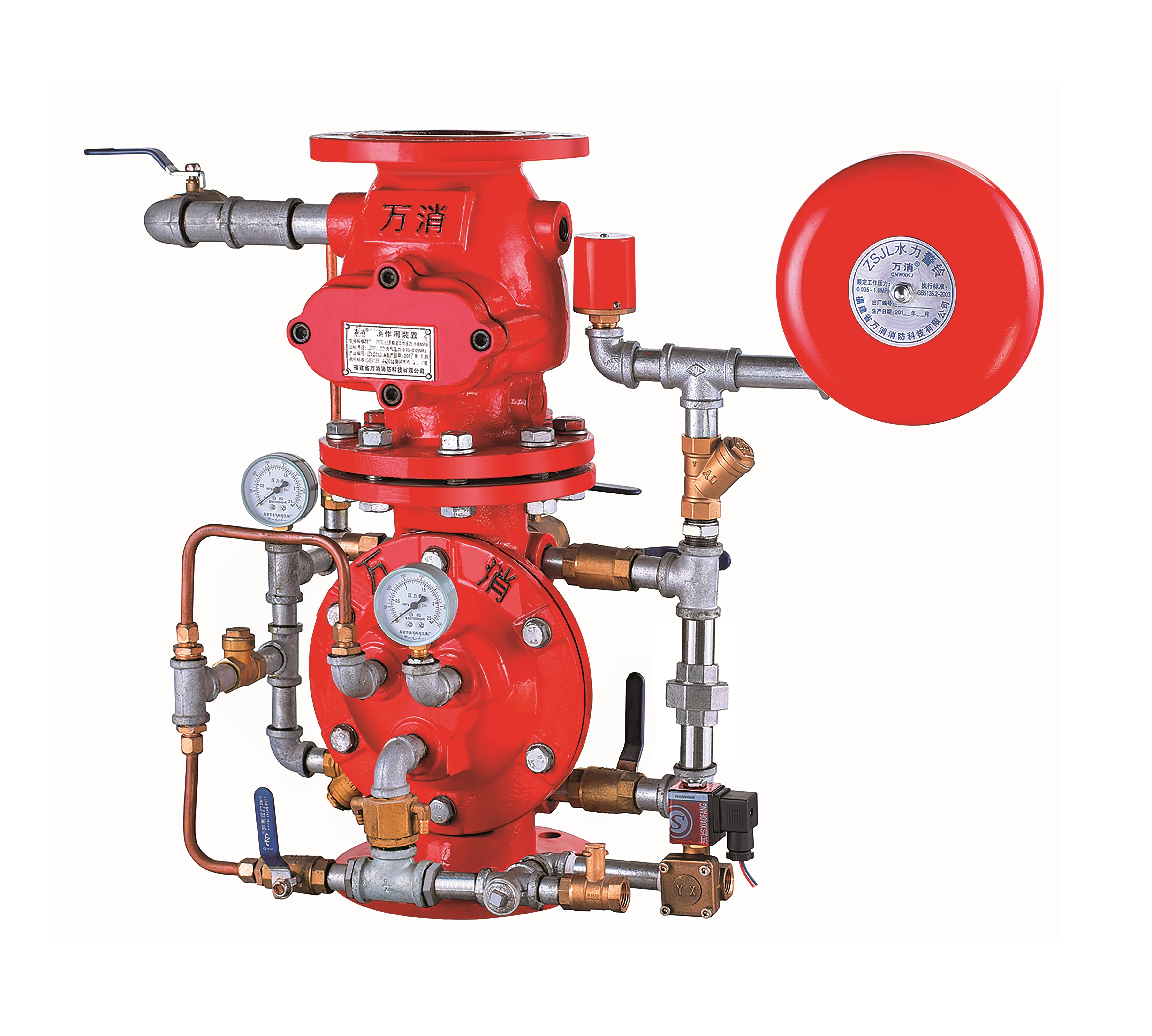 Ductile Cast Iron Fire Alarm System Wet Alarm Valve ZSFZ 150 Flexible ...