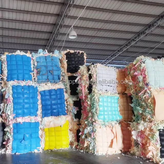 A Grade PU Foam Scrap - Compressed in Bales for Recycling