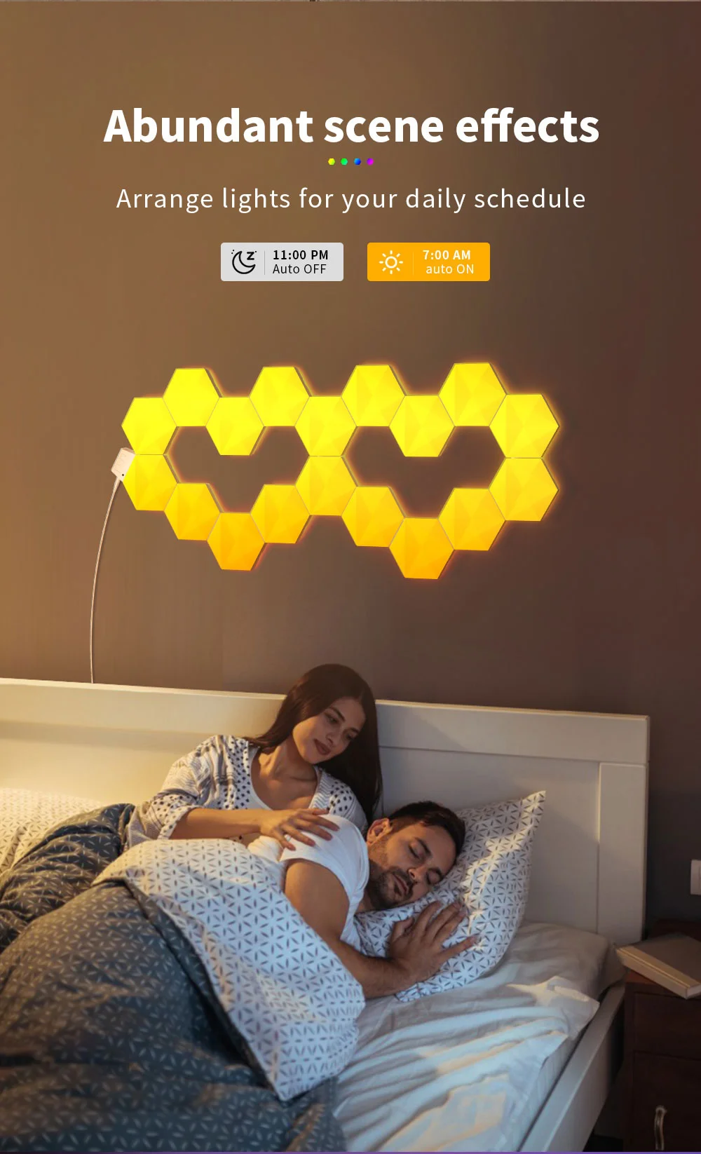 CL Lighting RGB Magic Color Hexagonal Gaming LED Lights