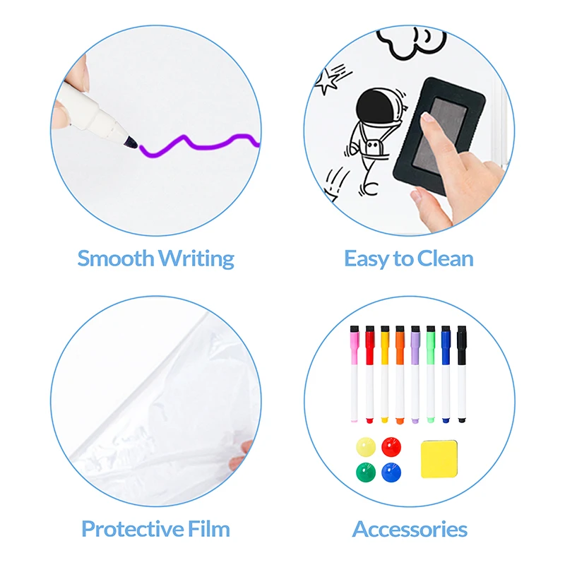 Glass Dry Erase White Board - Perfect for Office & School