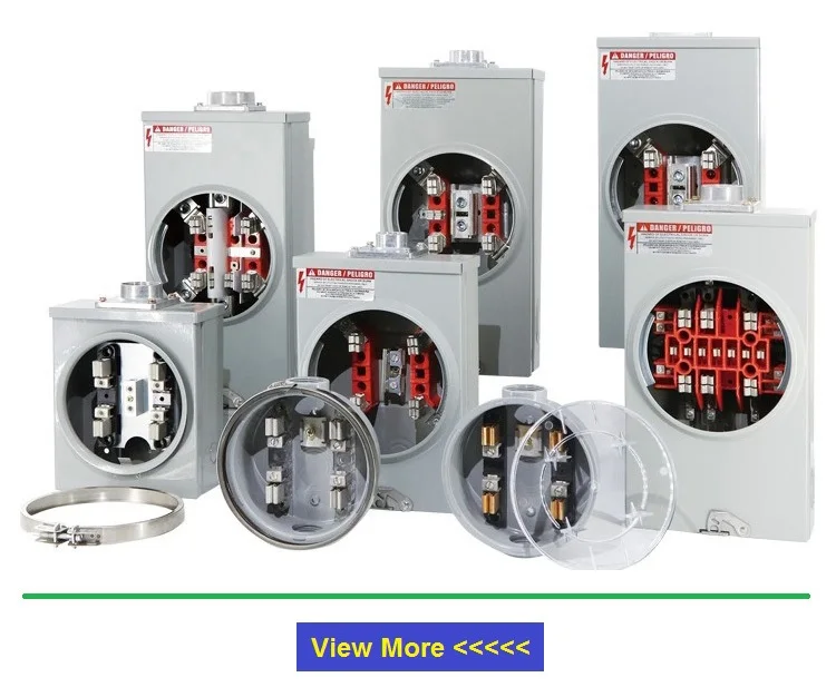 125 Amp Meter Box Outdoor Residential 125a 4 Jaws 5 Jaws Electric Meter ...