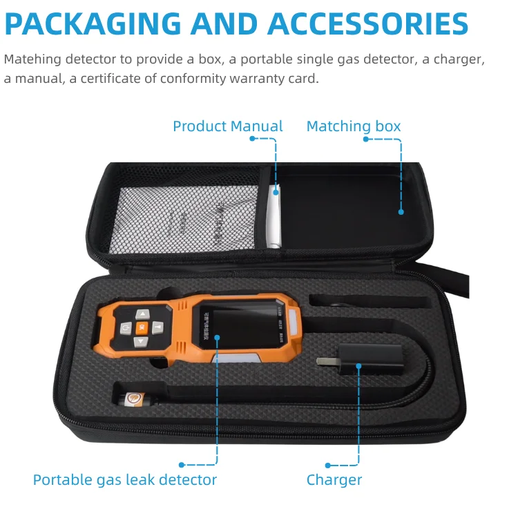 OEM ODM Leak Detector Portable Gas Analyzer Color Display Screen EX ...