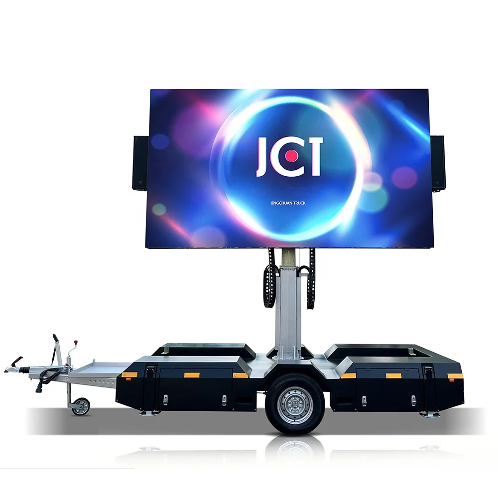 Outdoor P5 P6 Solar Powered Mobile Led Tv Giant Screen Truck Trailer ...