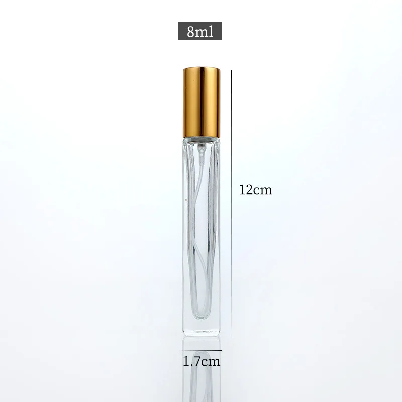 Square Perfume Dispenser Bottle 10ml Mini Portable Sample Dispenser ...