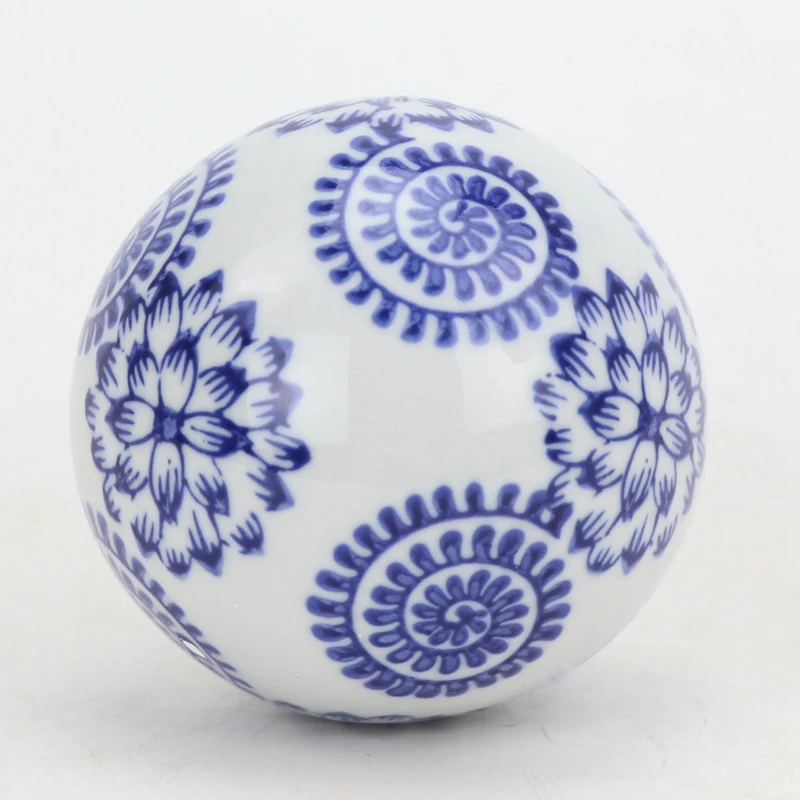 Blue and White Porcelain Ceramic Artware with Floating Ball