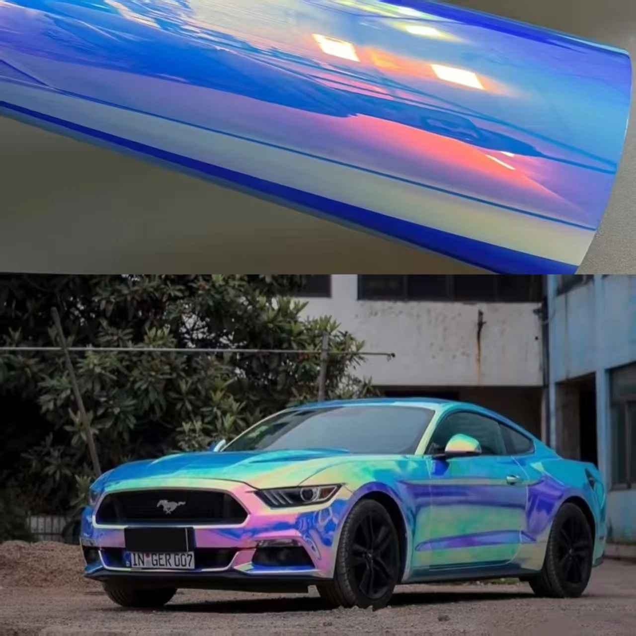 Carbon Fiber Yellow Car Wrap Film - PVC Material Auto Color Change ...