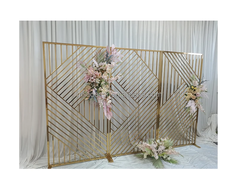 Luxury Gold Stainless Steel Arch Door Frame For Wedding Party Events ...