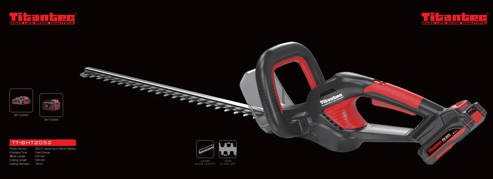 Brushless New Motor Structure Hedge Trimmer 20v - Buy Pole Tree Hedge ...