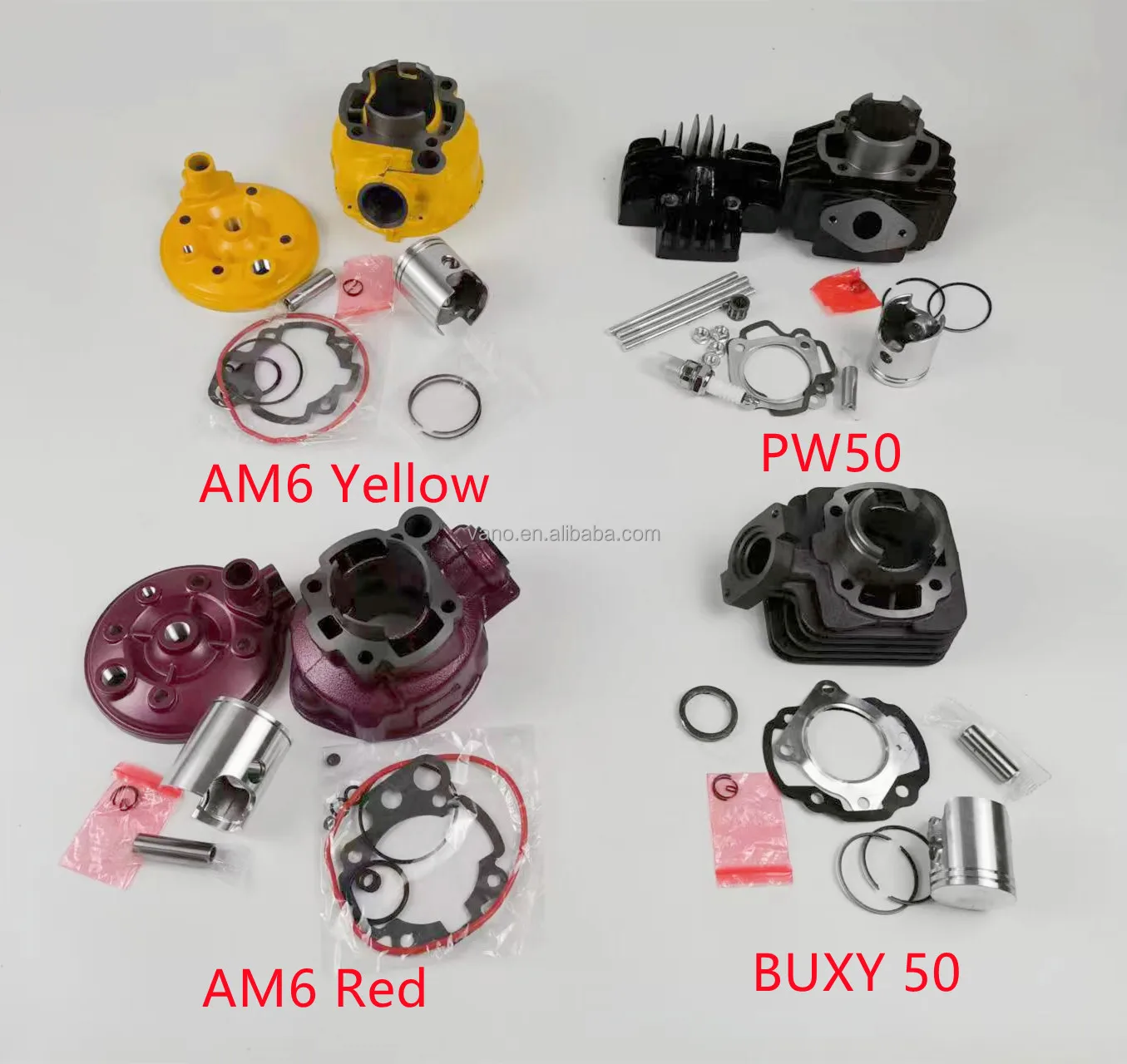 WANOU Motorcycle 50cc Standard Bore 39.50mm BUXY50 Cylinder Block Set ...