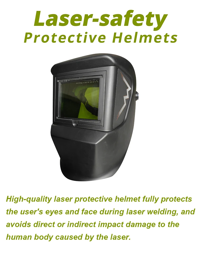 RHK TECH 2-in-1 Automatic Darkening Laser Welding Helmet 900-1080nm Wavelength Filtering Fiber ...