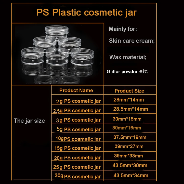 Transparent Cosmetic Sample Containers - Nengrong Plastics