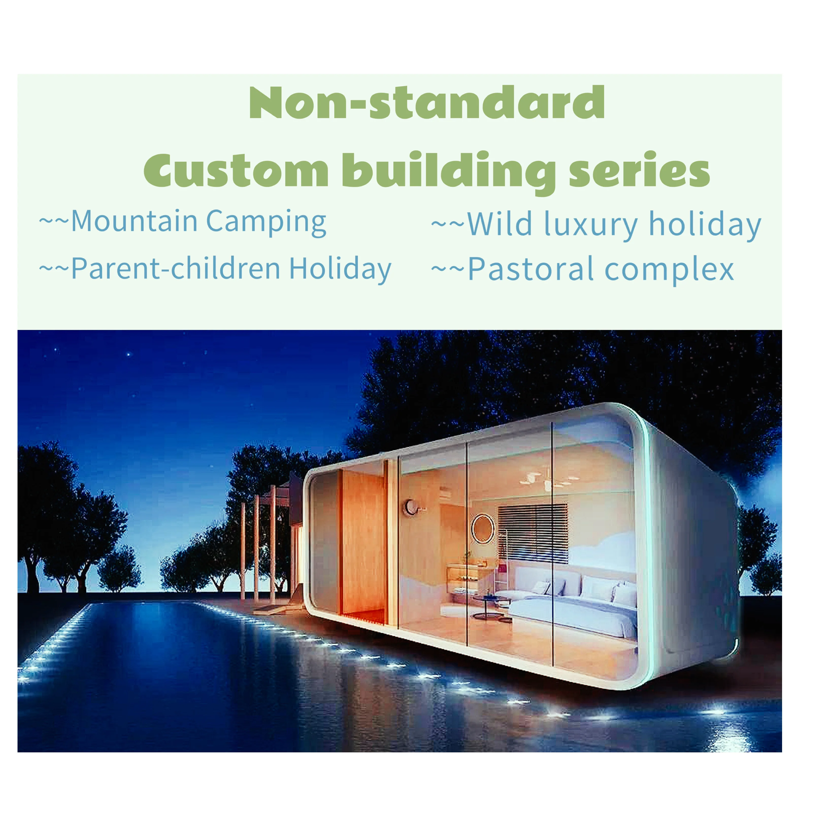 Movable Prefab House Detachable Mini Villa with Wheels Steel Structure ...