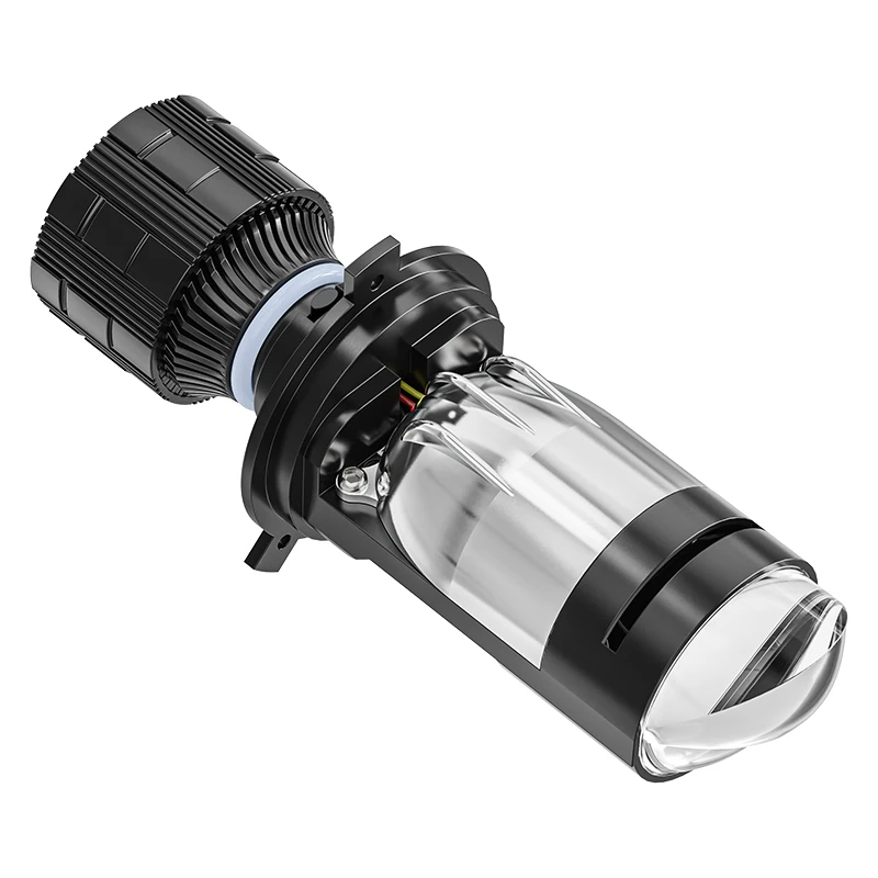 Super Bright 140W H4 Bi-Projector LED Car Lens Dual Laser Light Mini H4 ...