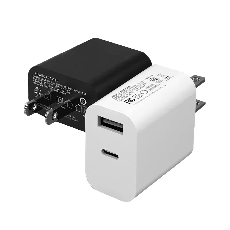 20W Dual Port USB Type C Smart Wall Charger Fast Charging EU US Power ...