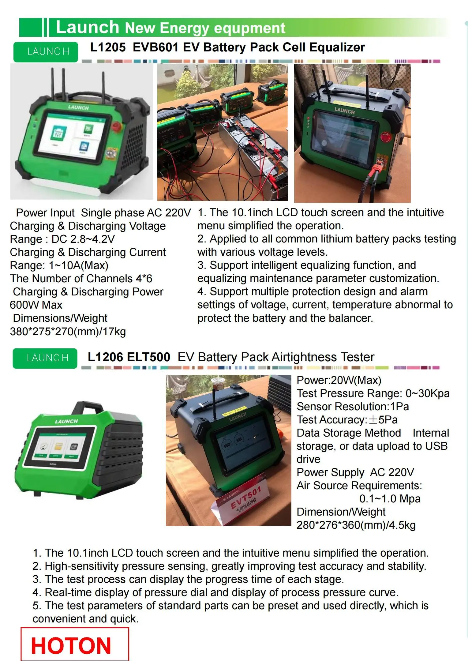 LAUNCH EVP701 EV Battery Pack Module Charge and Discharge Device - 0~100A