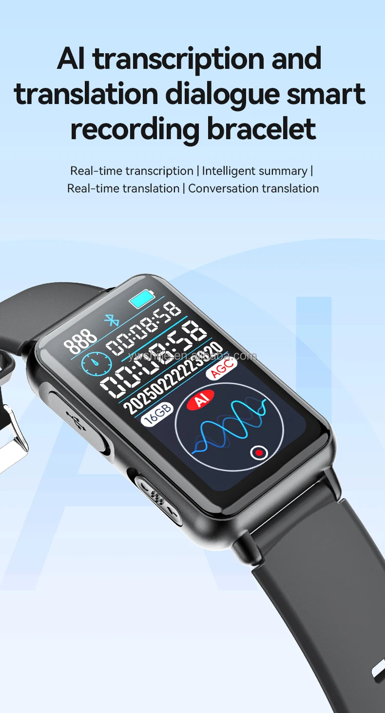 APP Control Dialogue Translation Intelligent Summary AI Bracelet Voice ...