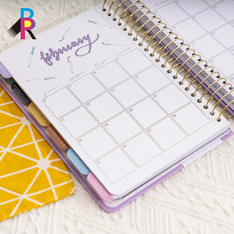 Spiral Notebooks With Dividers Tabs Planner Daily Weekly And Monthly ...