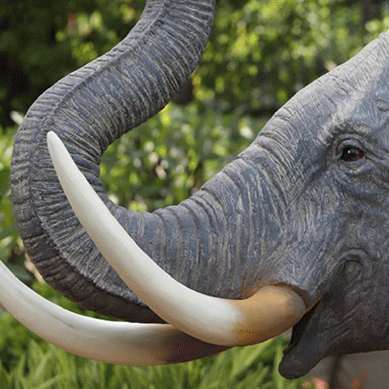 Lifelike Large Pink Elephant Statue - Fiberglass Resin Craft for Safari ...