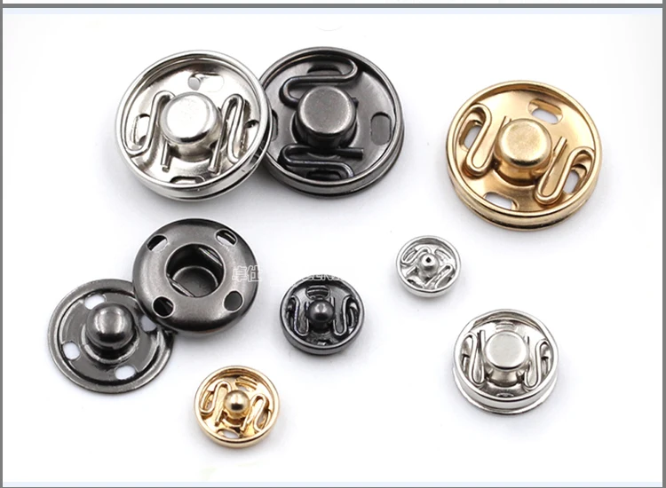 Round Sewing Manual Snap Button Metal Invisible Round Sewing Snaps ...