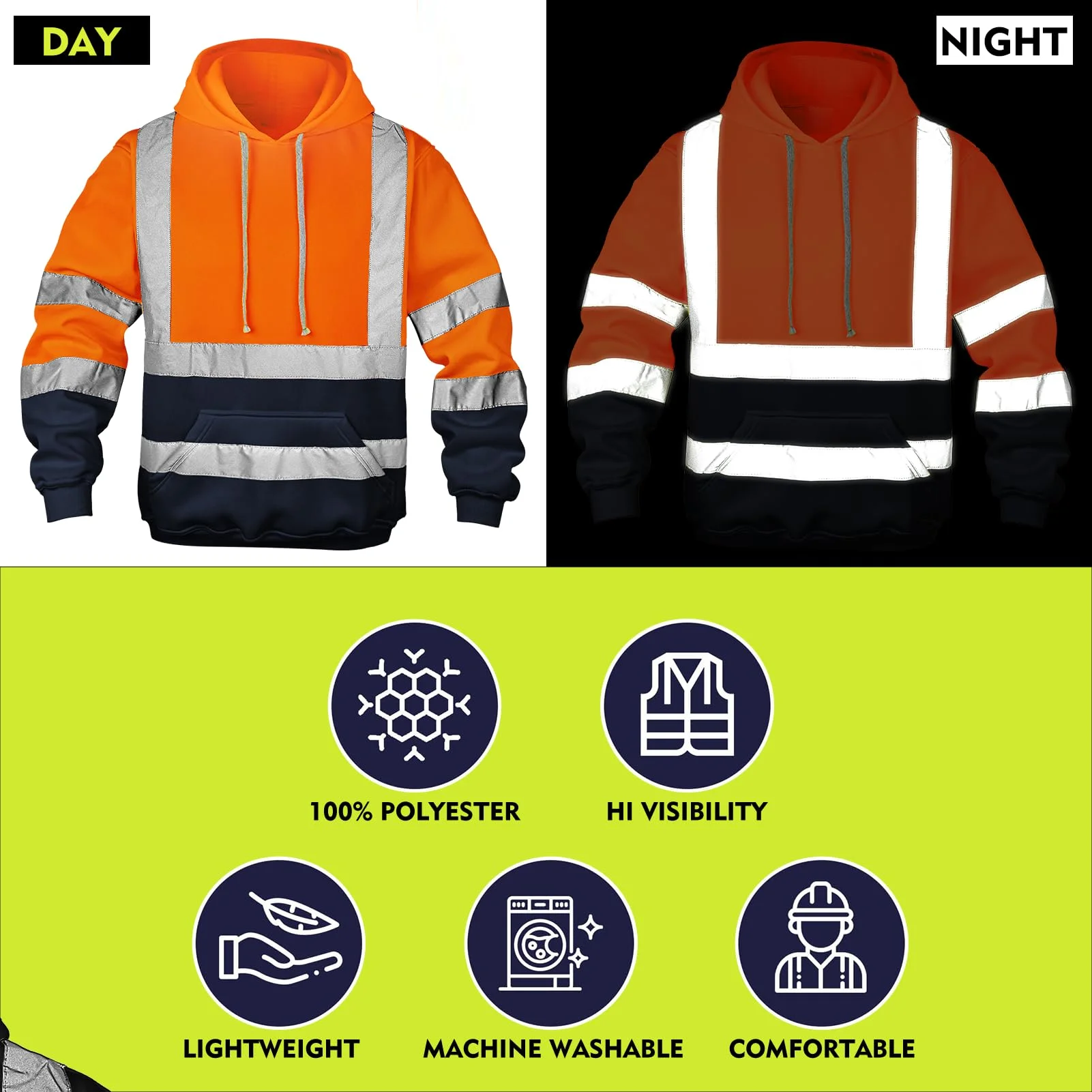 Logo Custom High Visibility Construction Night Riding Walking ...