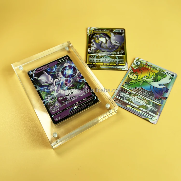 Shp Wholesale Acrylic Real Pokemon Cards Magnetic Case Display Case ...