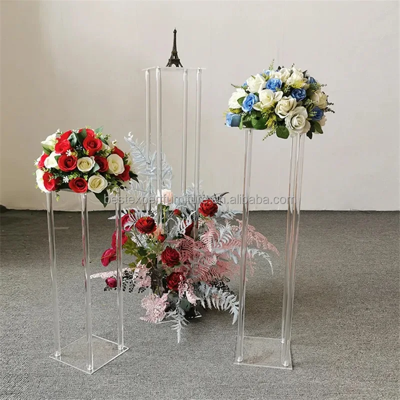 Acrylic Tables Centerpieces Crystal Flower Display Stand Centerpieces ...