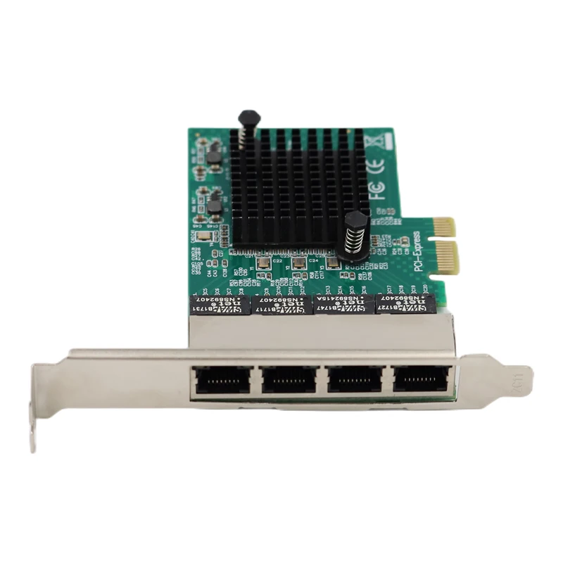 Pcie 4 Port Rj45 1000m Network Adapter Card Pci Express Dual Gigabit ...